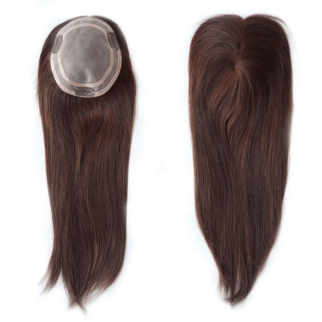 Shop Mono Hair Topper with Silk Top 100% Remy Human Hair